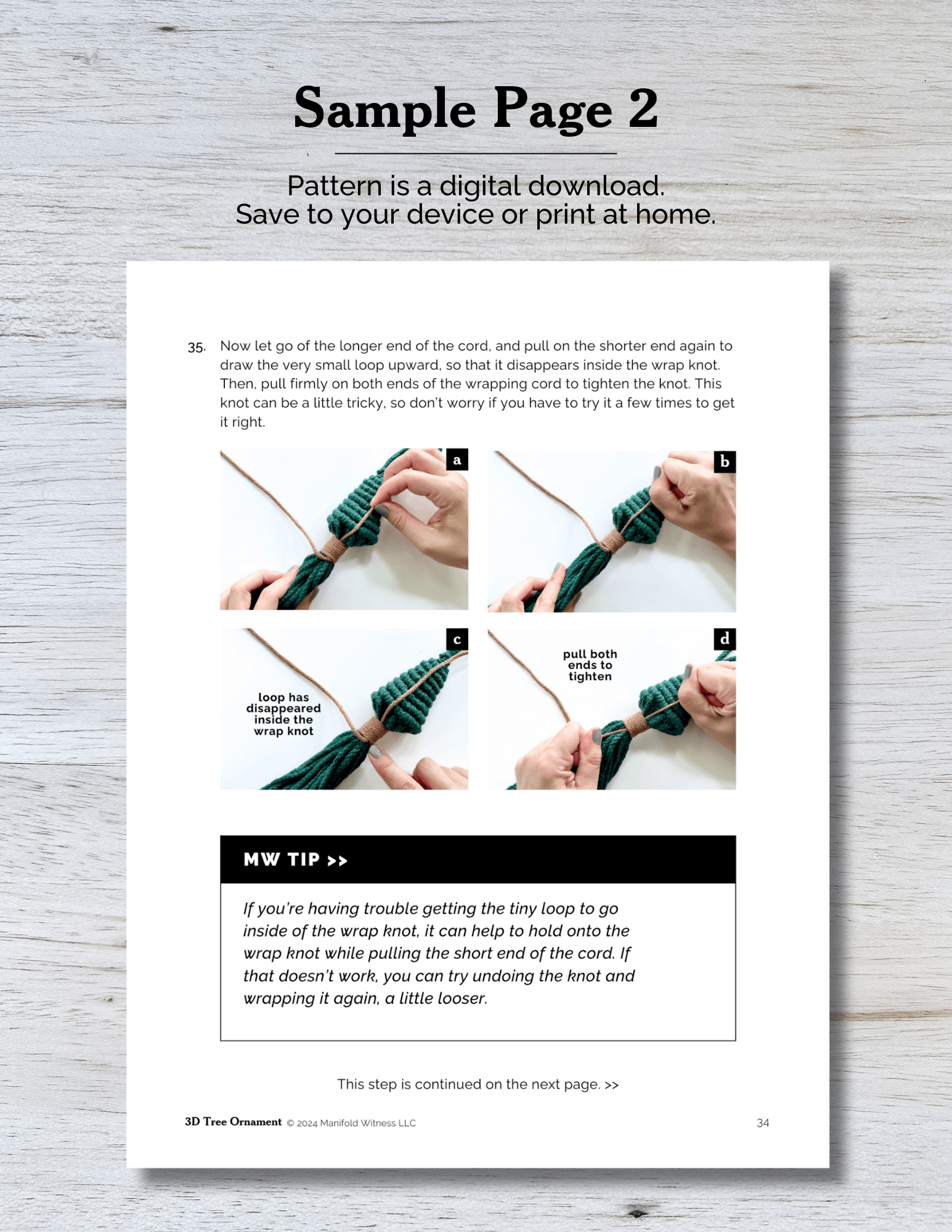 3D Tree Ornament Pattern | Beginner to Intermediate – Manifold Witness