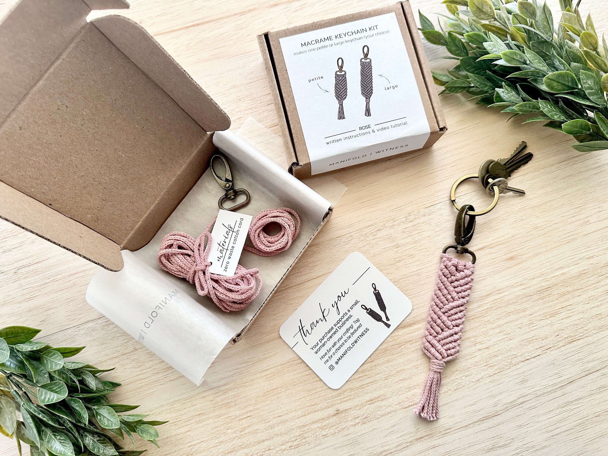 DIY Macrame Kit | Cotton Keychain | Quinn – Manifold Witness