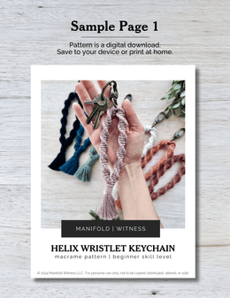 Macrame Wristlet Keychain Pattern | Beginner | Helix – Manifold Witness