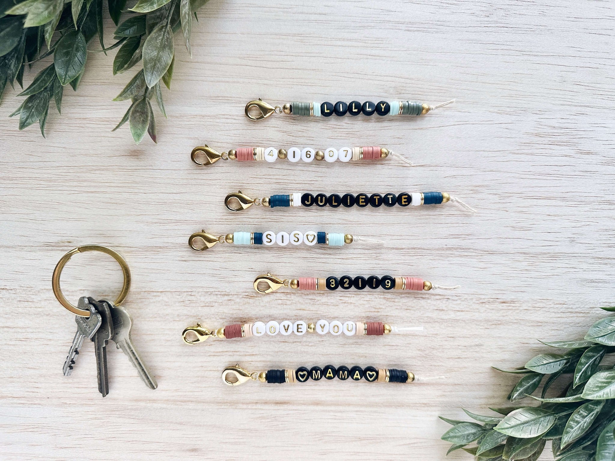 Personalized Letter Bead Keychain – Manifold Witness