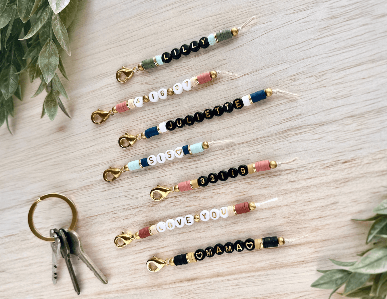 Personalized Letter Bead Keychain – Manifold Witness