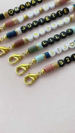 Personalized Letter Bead Keychain – Manifold Witness